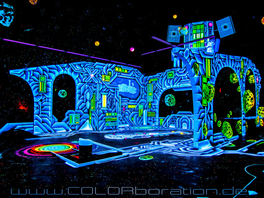 Galaxy-Minigolf - Caos Conzept - Psychedelic Blacklight Art